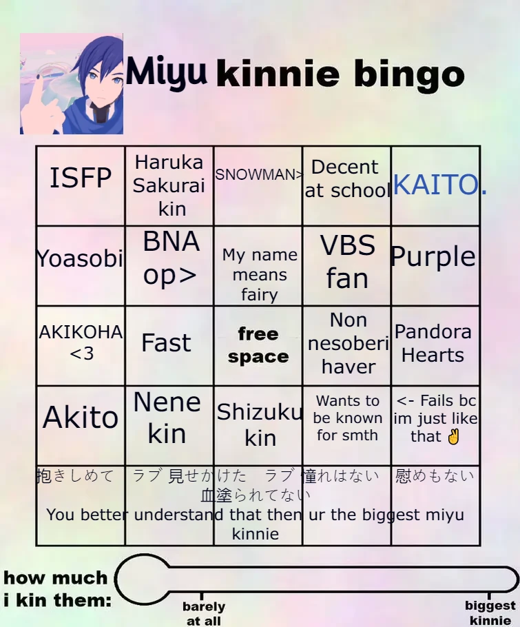 MIYU KIN BINGO | Fandom