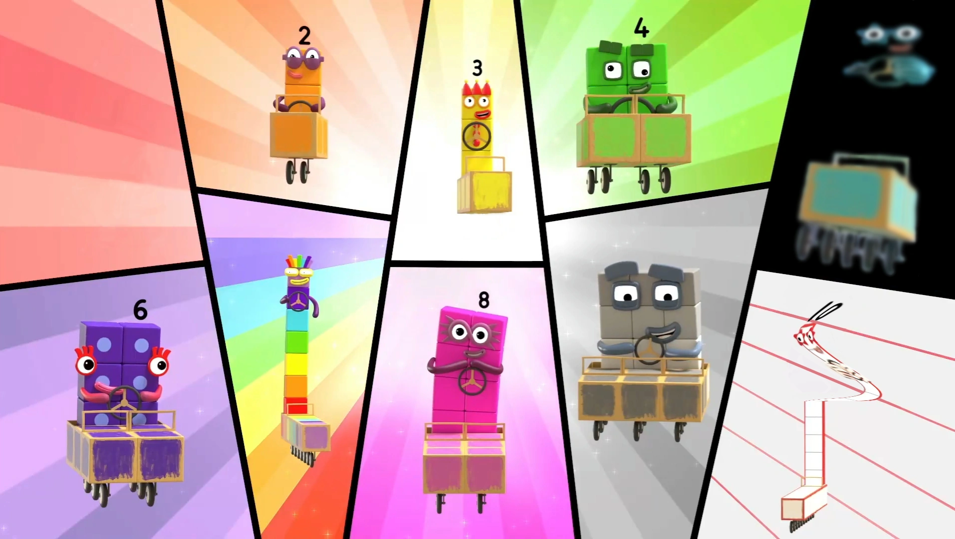 i am obsessed with messing with screenshots of numberblocks episodes ...