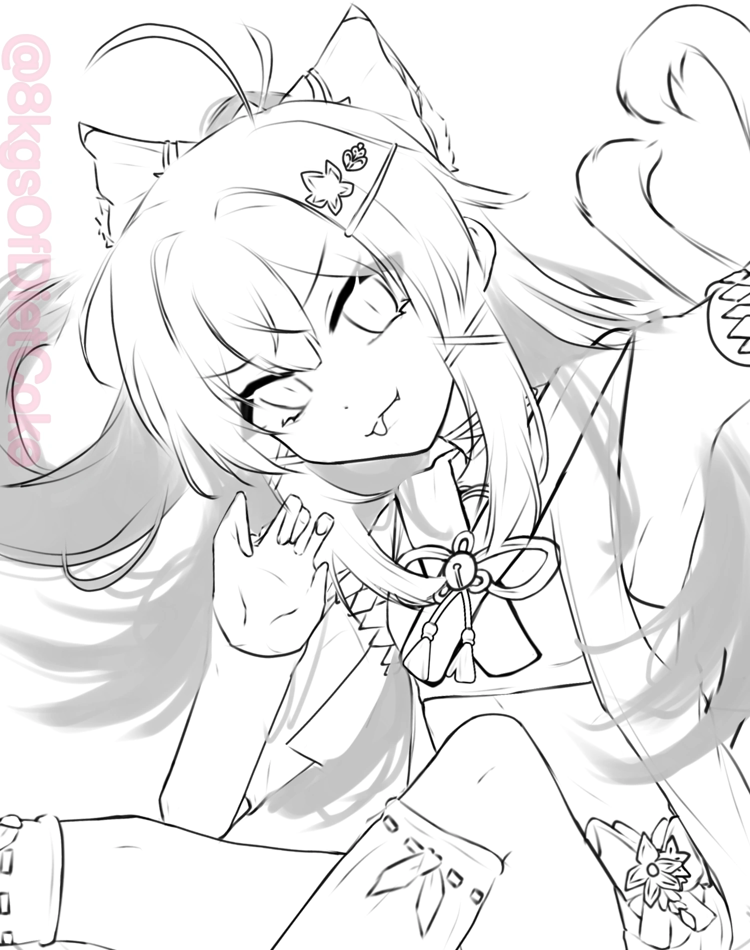 kirara / meow lineart before i render!! | Fandom