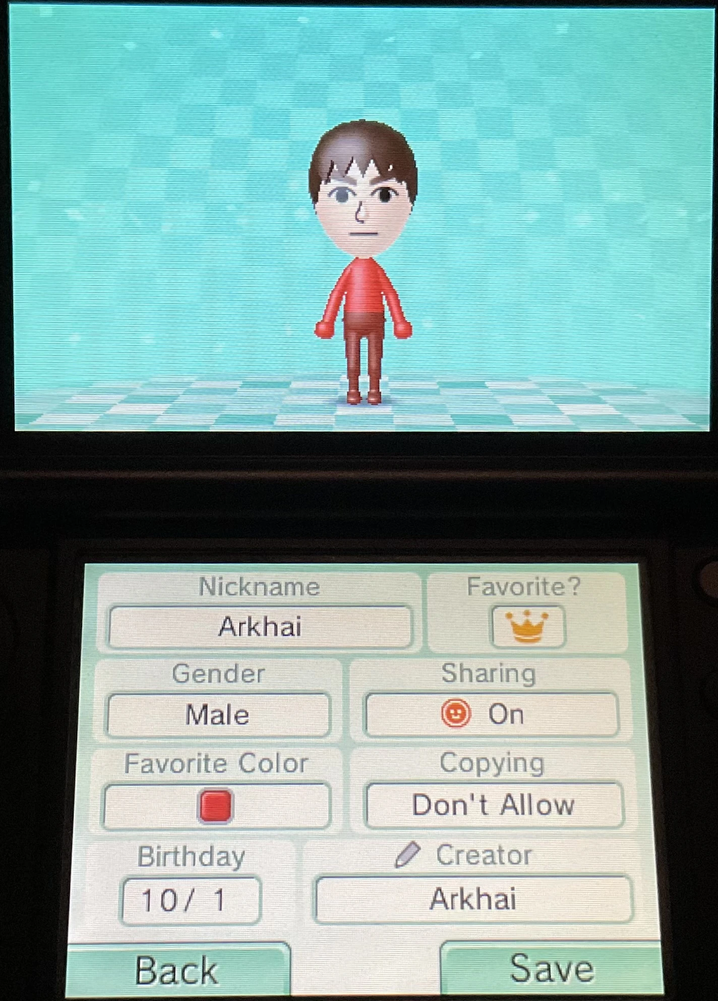 The unknown Mii information: | Fandom