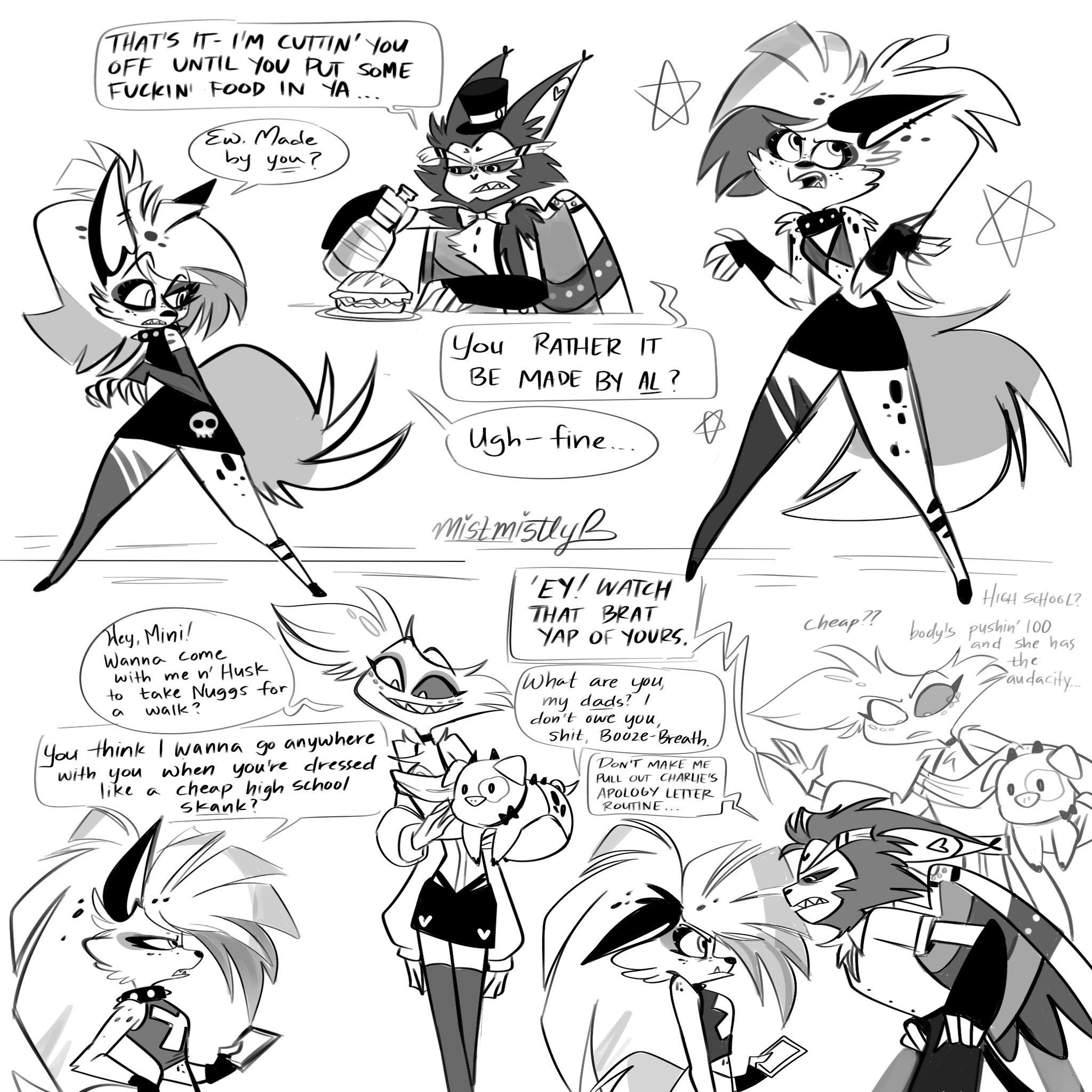 Crymini and her dads, fanart by artist MistMistly (@MistMistly) | Fandom