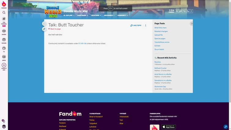 i just love the move butt toucher | Fandom