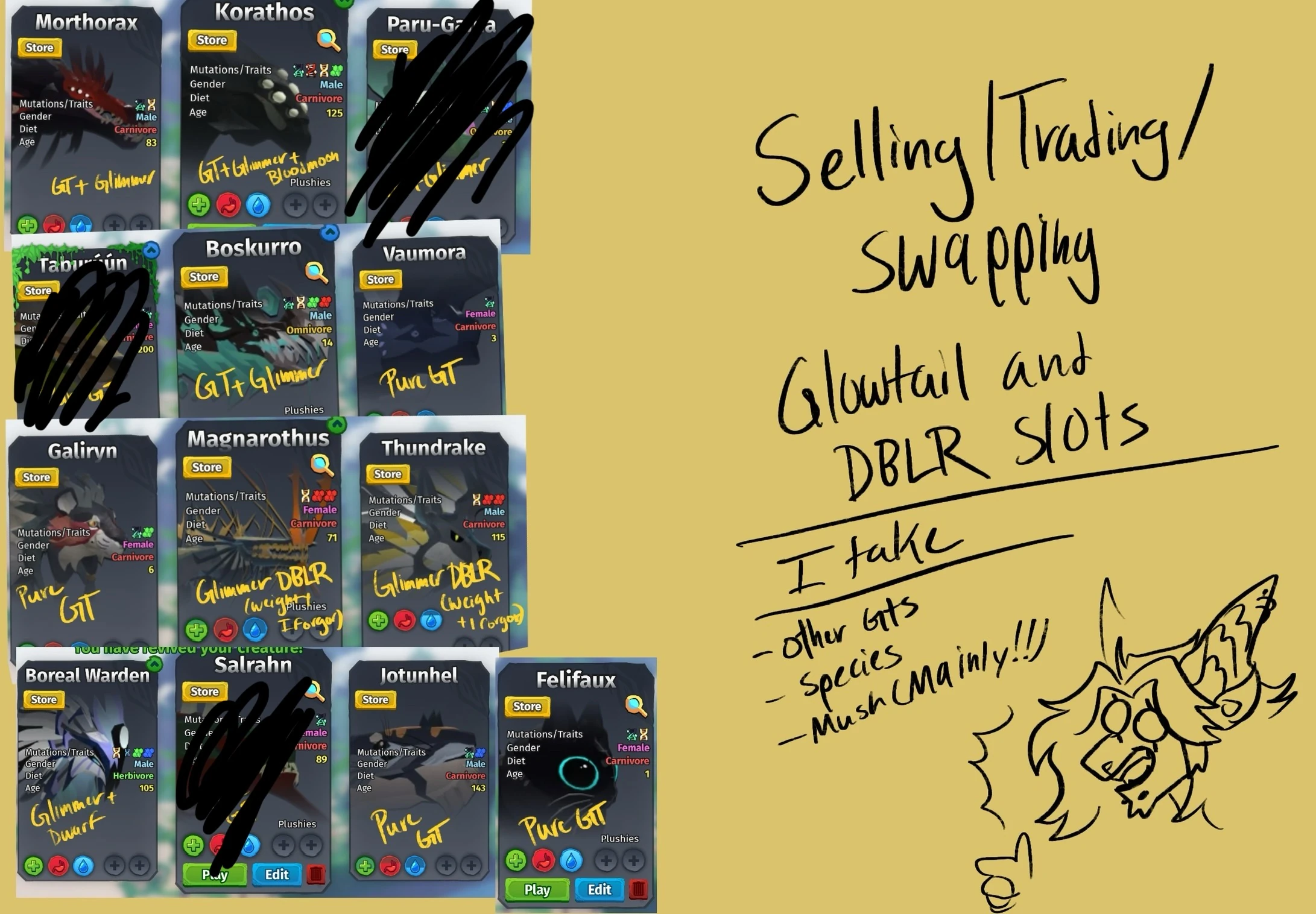 Selling/trading/swapping slots!(mainly GT) | Fandom