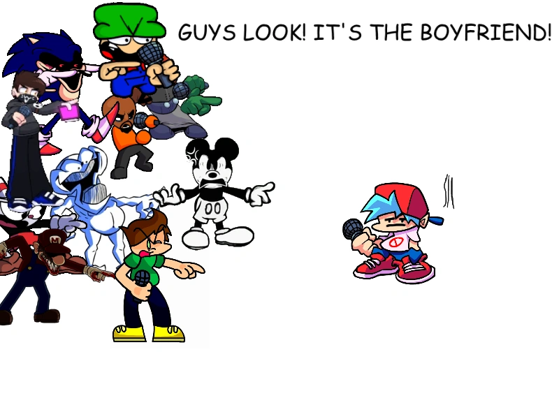 GUYS LOOK IT'S HIM! but it's all FNF mod characters. | Fandom