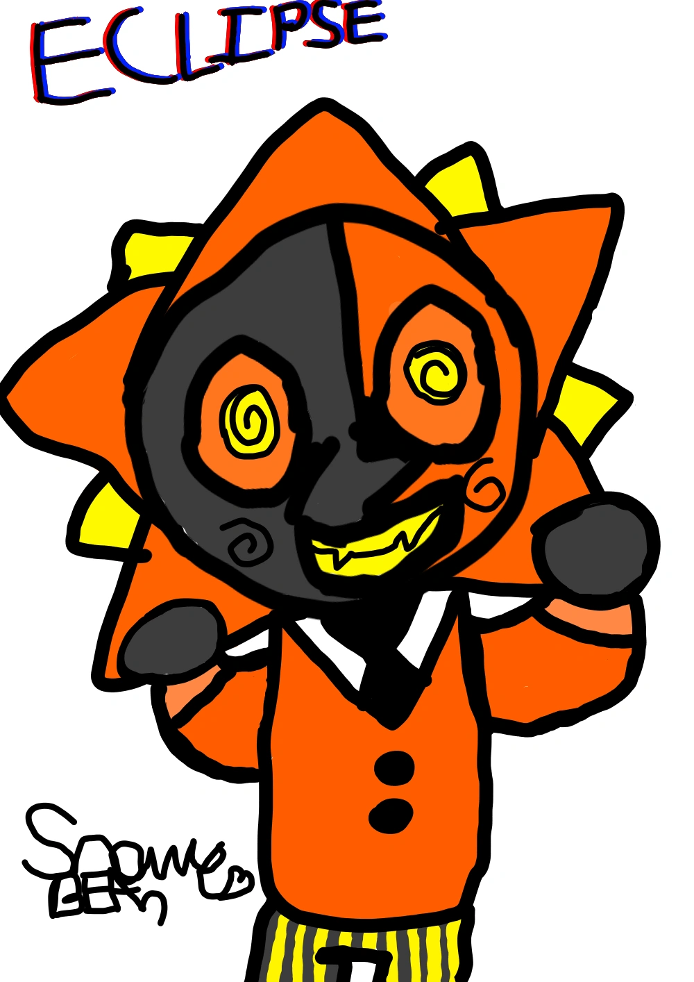 So... i drew eclipse and he looks like he is running on nothing but ...