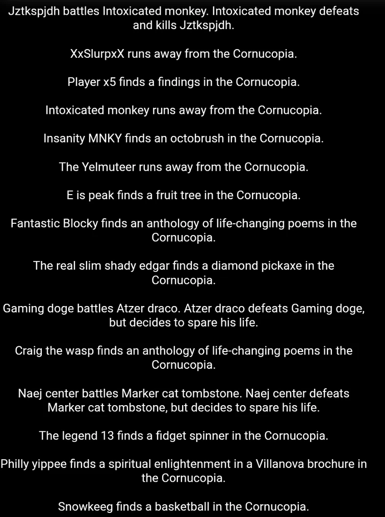 Uh hunger games thingy yeh | Fandom