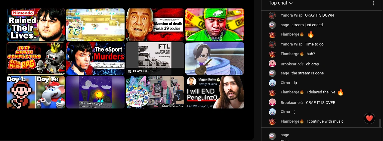 stream is over. | Fandom