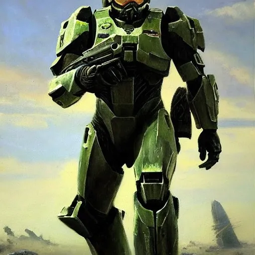 Made this Master Chief art (Master Chief stranded in desert) | Fandom