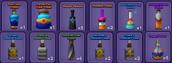 Trading or Selling some Potions and a 2/3 Gummy Shark themed Tarotta ...