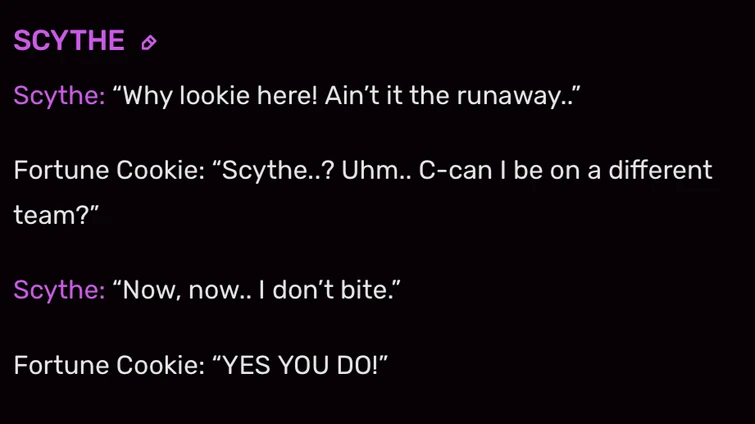 Scythe stop harassing the 15 year old- | Fandom