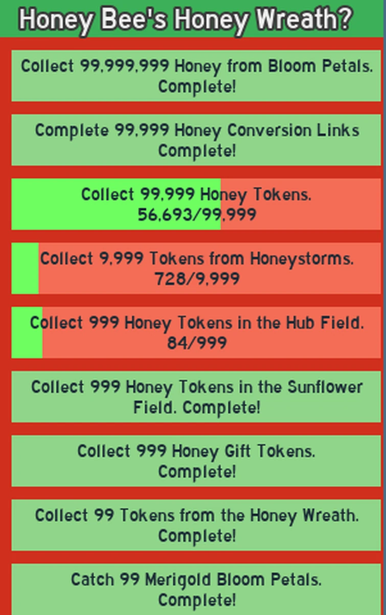 day 1 of trying to complete honey bees honey wreath? (BSS) | Fandom