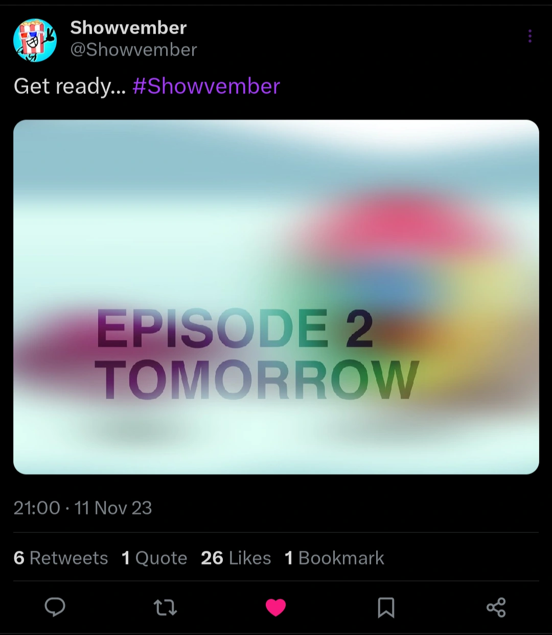 showvember eposd 2 tomorrow | Fandom