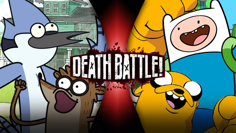 Mordecai and Rigby vs Finn and Jake (Regular Show vs Adventure Time ...