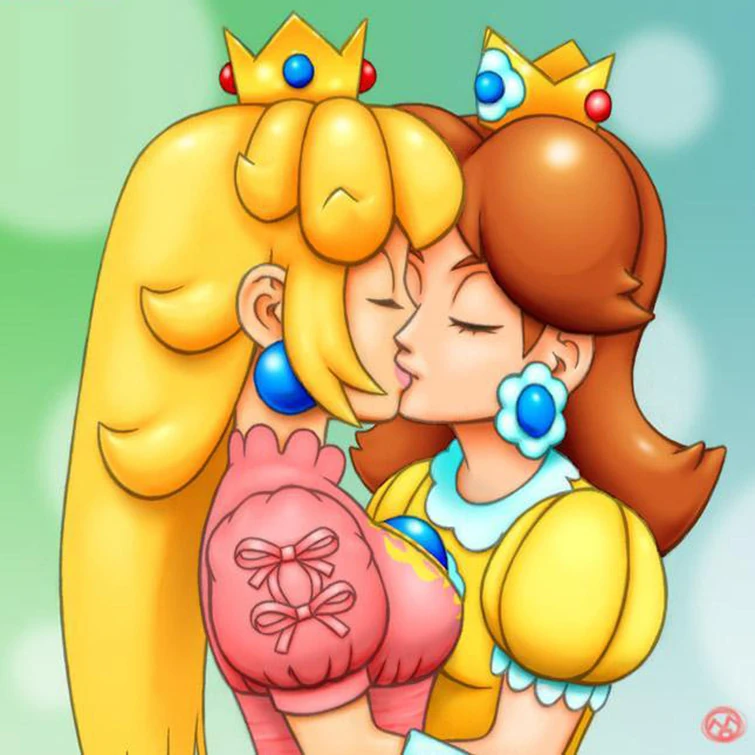 Princess Daisy And Princess Peach Kissing