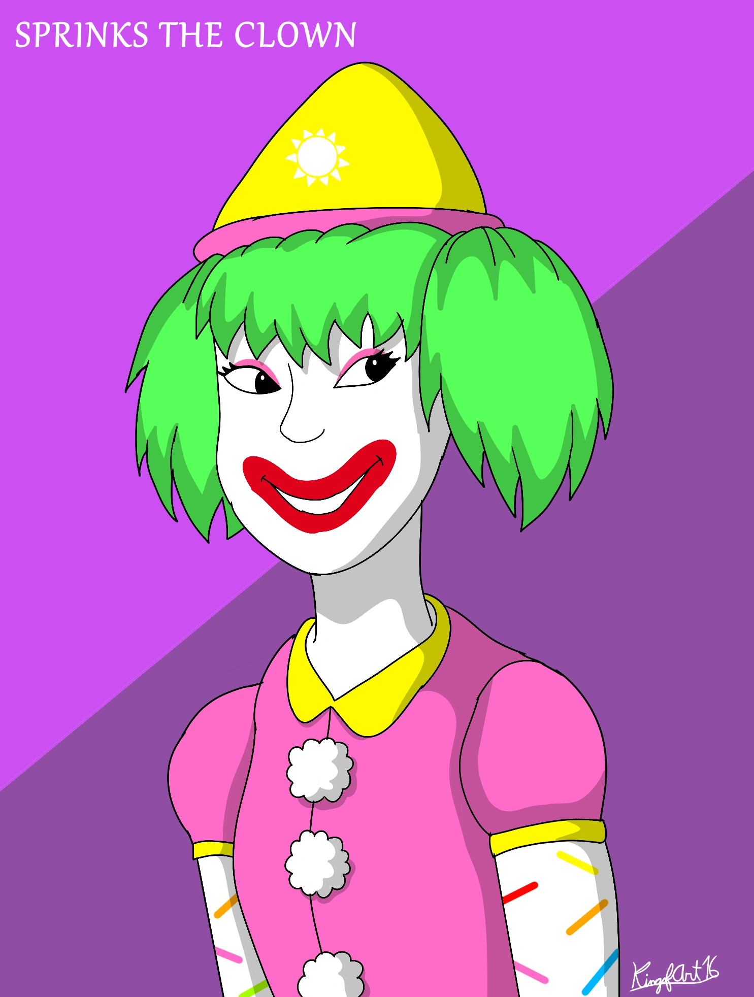 How does my version of Sprinks the Clown look? I added it to her fanart ...
