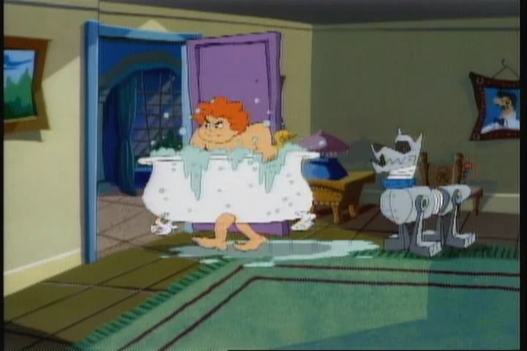 Scene where Red Herring is in his bathtub in A Pup Named Scooby-Doo ...