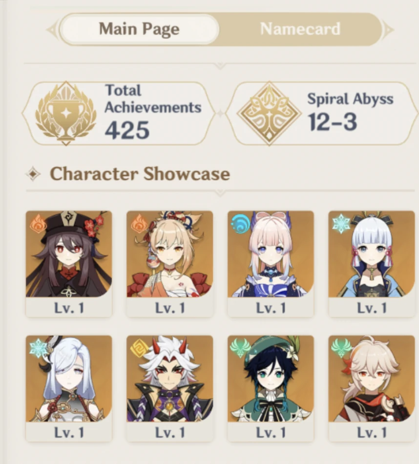 level one 5 star characters | Fandom