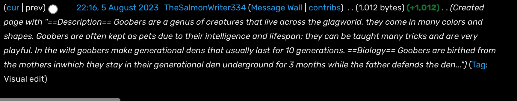 Renaming the periwinkle goobers to goobliers and goobliets | Fandom