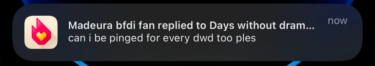 Ok for some reason fandom notifications actually started working now | Fandom