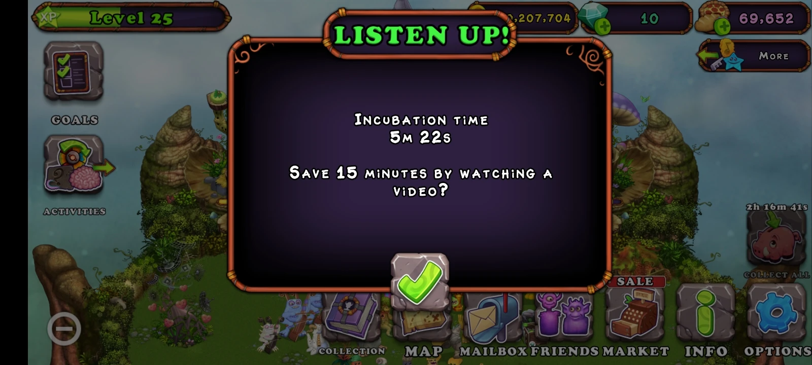 I got this glitch while trying to watch a video to speed up incubation ...