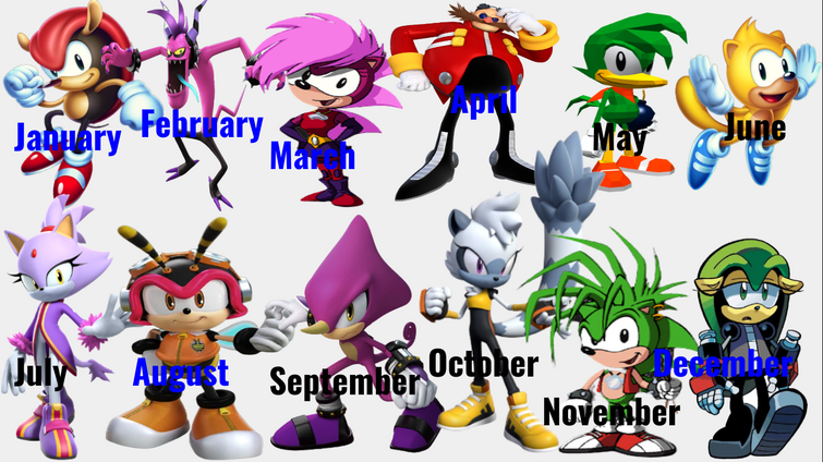 Your Birth Month Is The Sonic Character You Get To Hangout With For A Year Part 2 Fandom