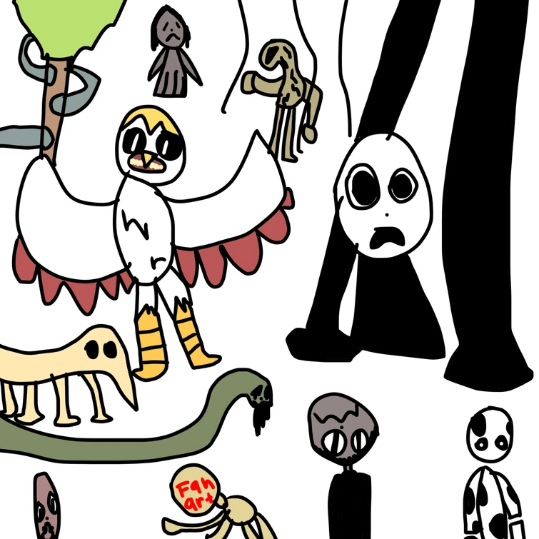 My drawing of every trevor henderson monster part 2 | Fandom