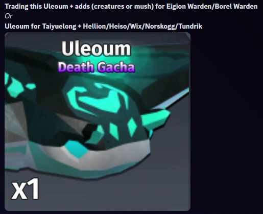 Trading Uleoum! Read what's written in the pic! | Fandom