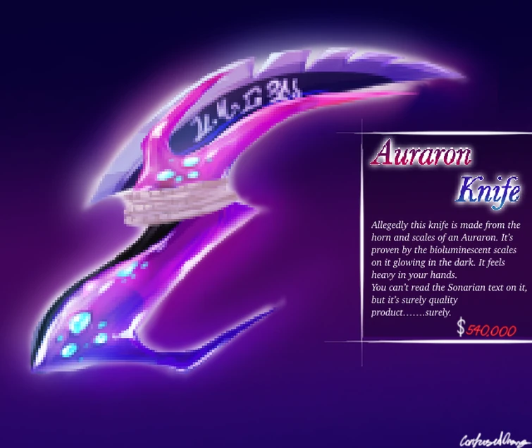 Souvenirs of Sonaria #1: Auraron Knife | Quality: 40% | Fandom