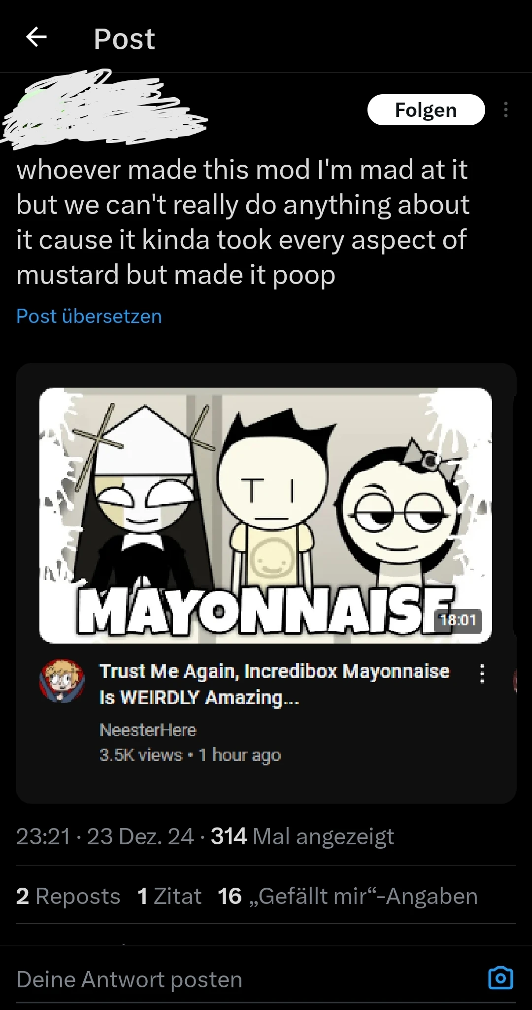 Whoever made Mayonnaise someone is dissing it on Twitter | Fandom