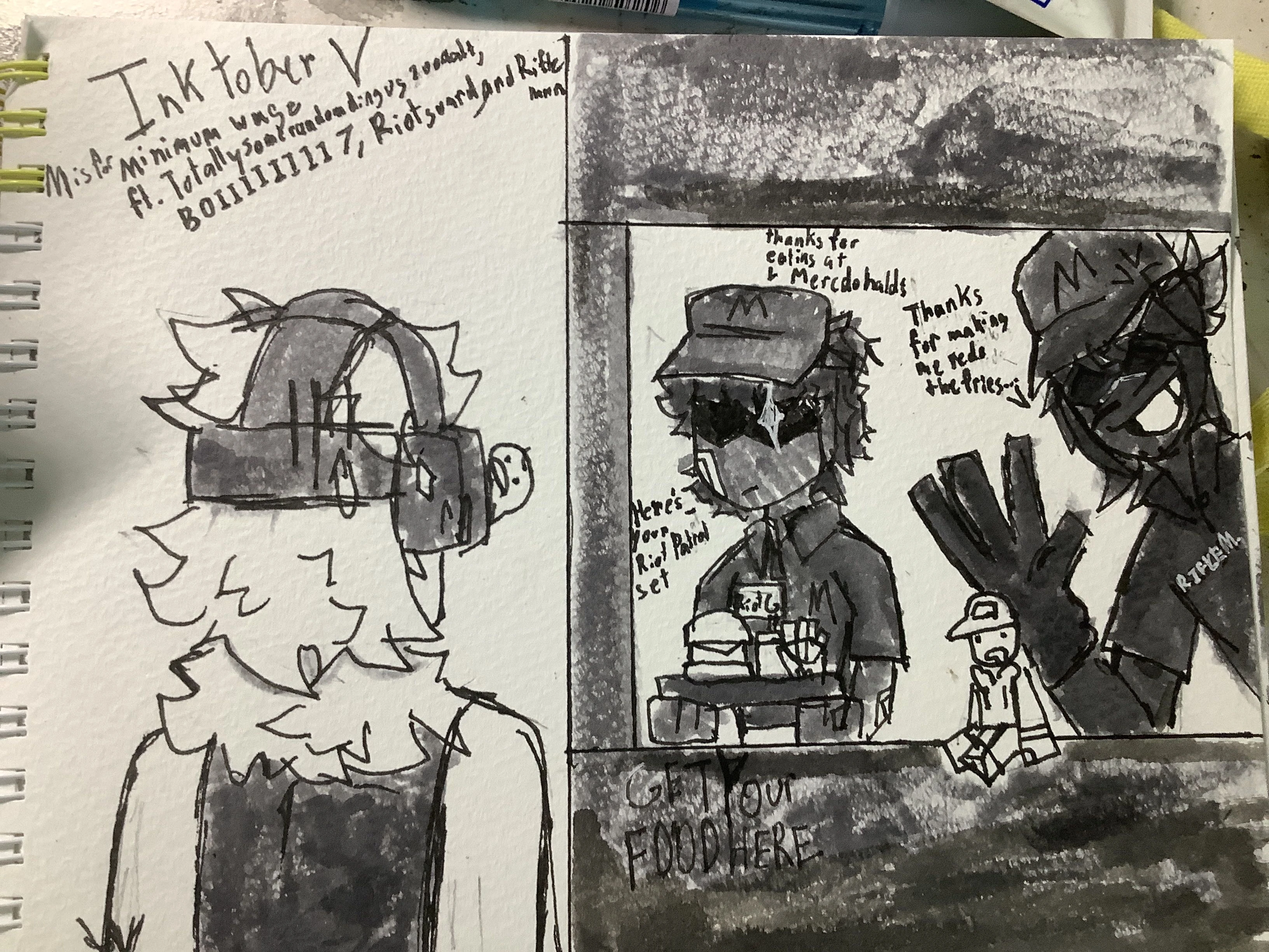 Inktober day 5! M is for Minimum wage | Fandom