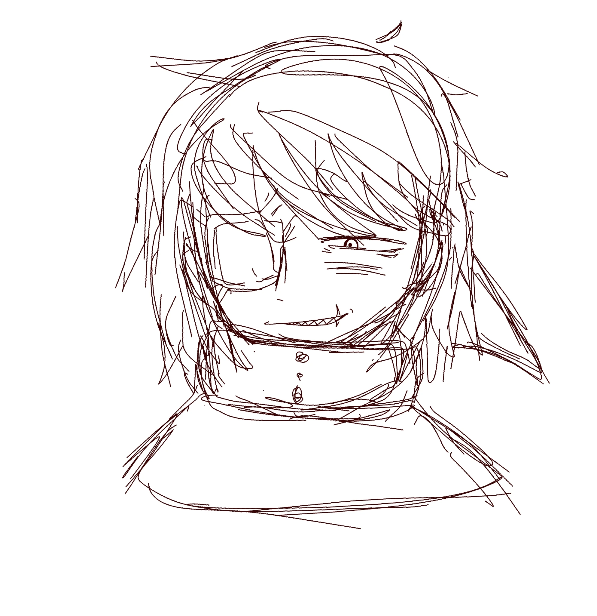 Not coloring anything and sketchy lines. >>>>> | Fandom
