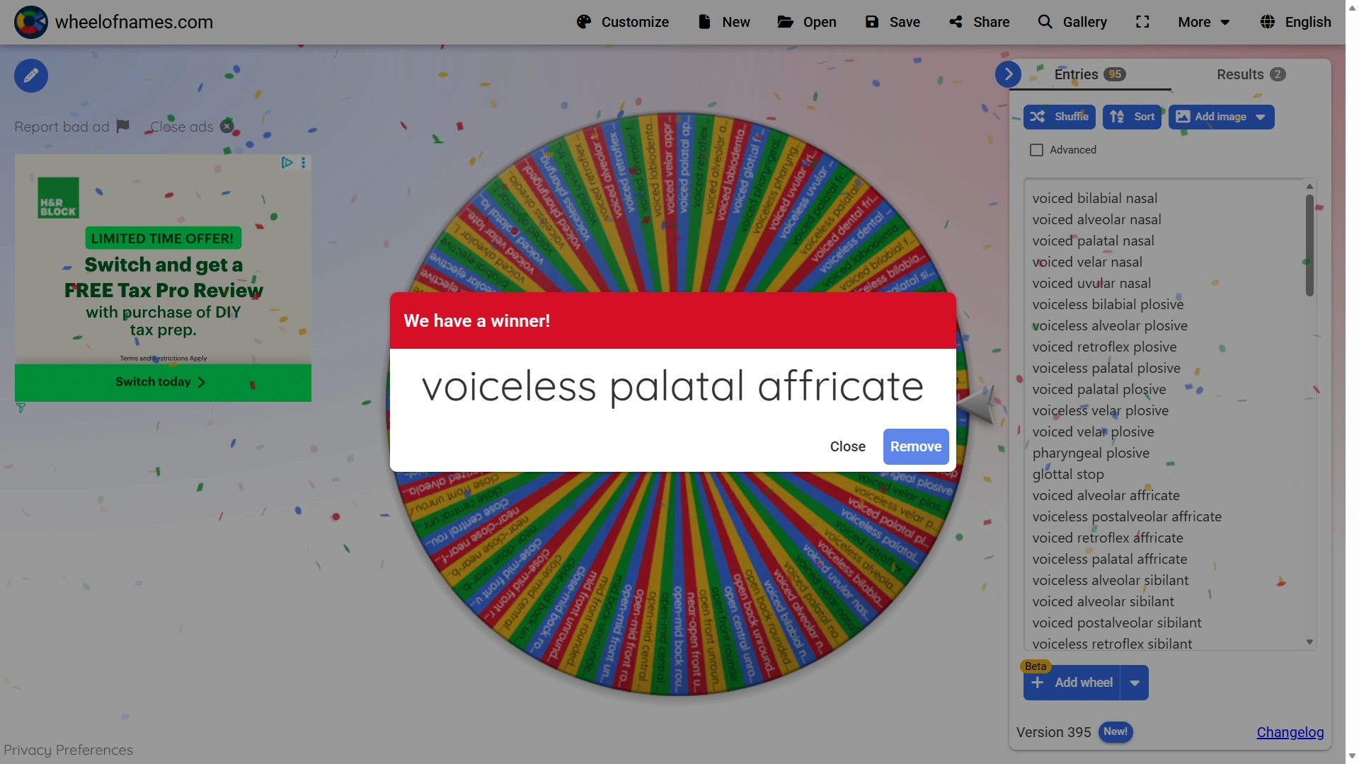 If the spinner lands on your favorite IPA symbol, you're out. (Round 36 ...