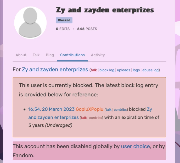 Zy got disabled | Fandom