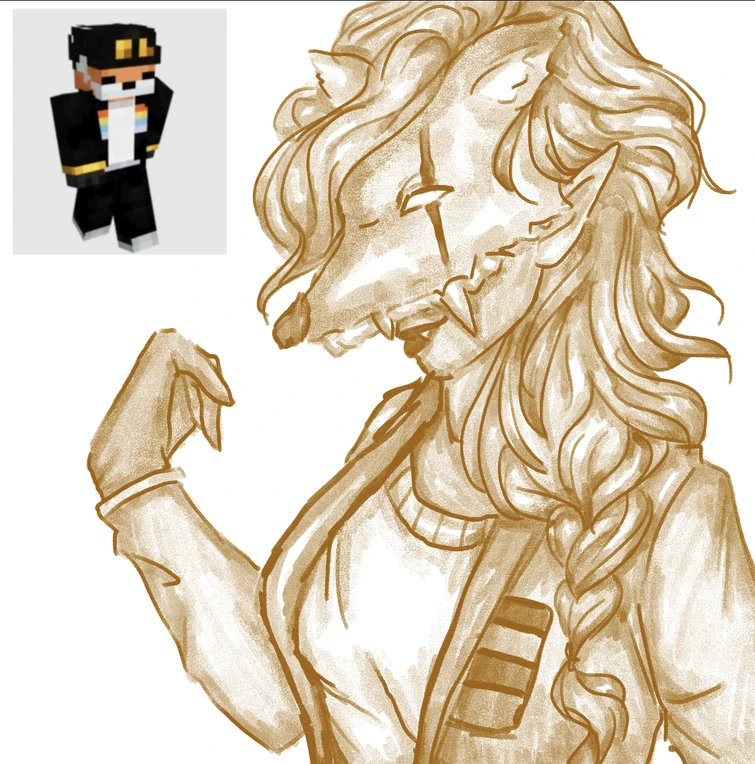 Fundy as a girl - sketch | Fandom