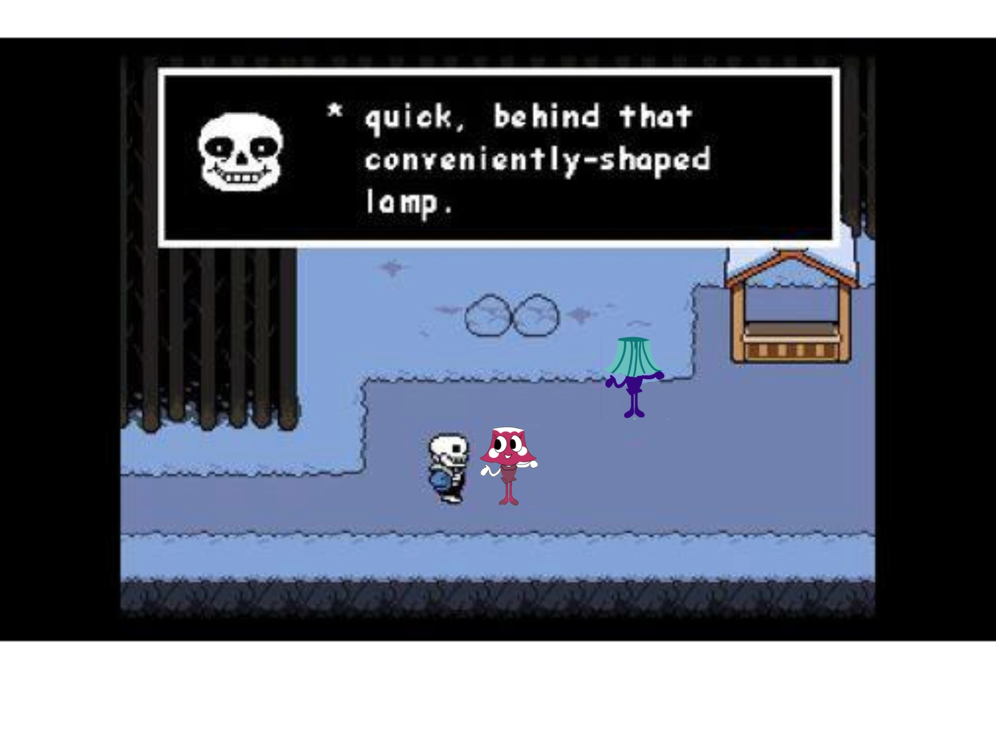 Quick, hide behind that conveniently shaped lamp! | Fandom