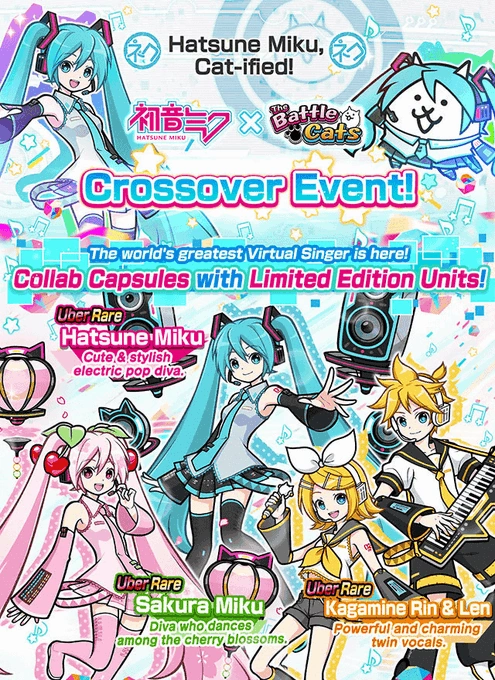The Hatsune Miku x Battle cats collab is back! | Fandom