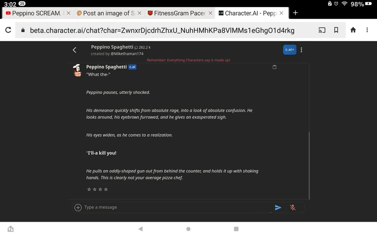 I just put the fitness gram pacer test script XD | Fandom