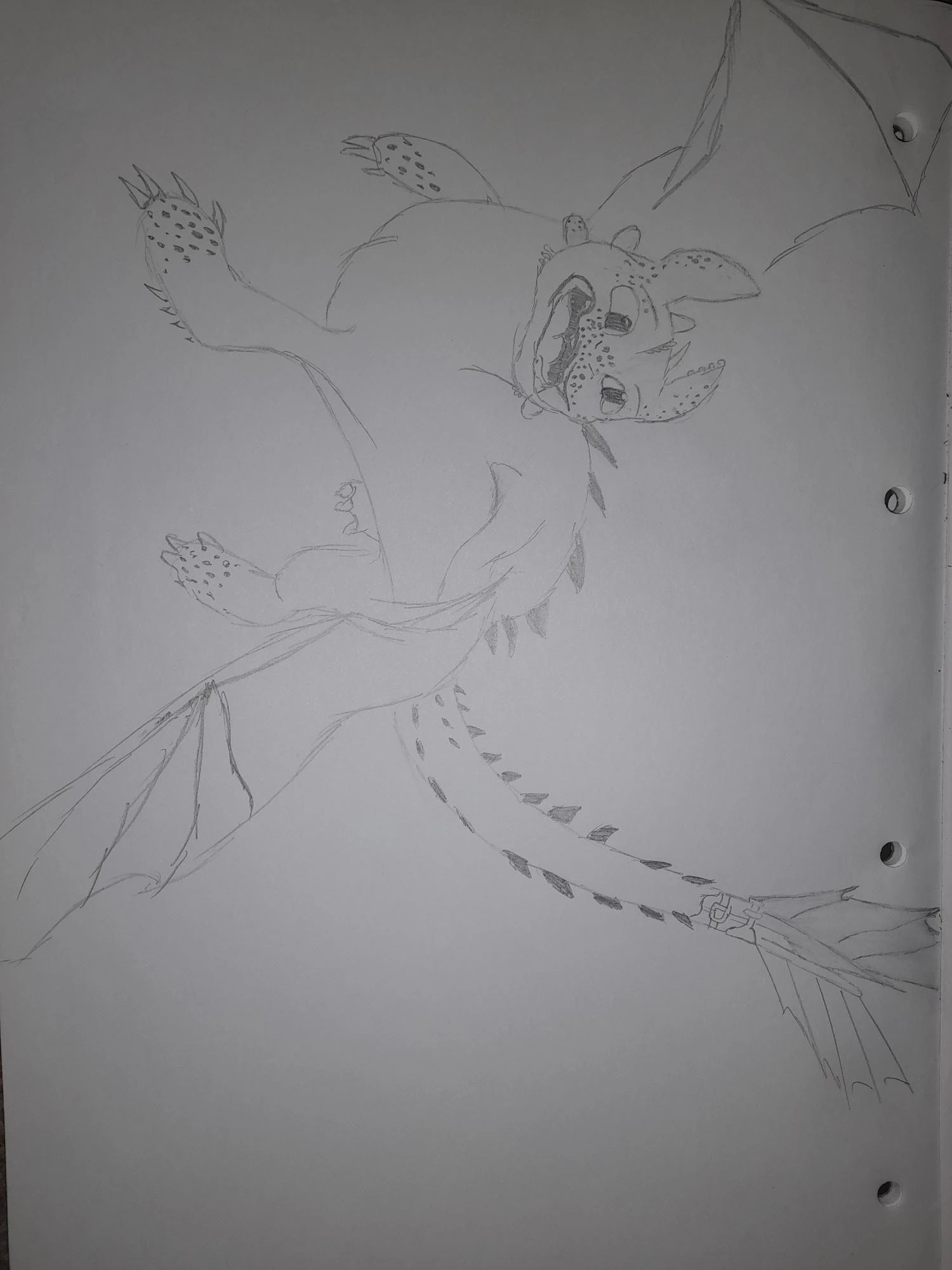 I'm really bored so I drew Toothless | Fandom