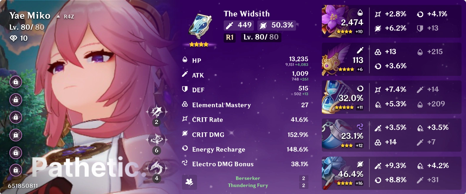 Criticize my Yae Build | Fandom