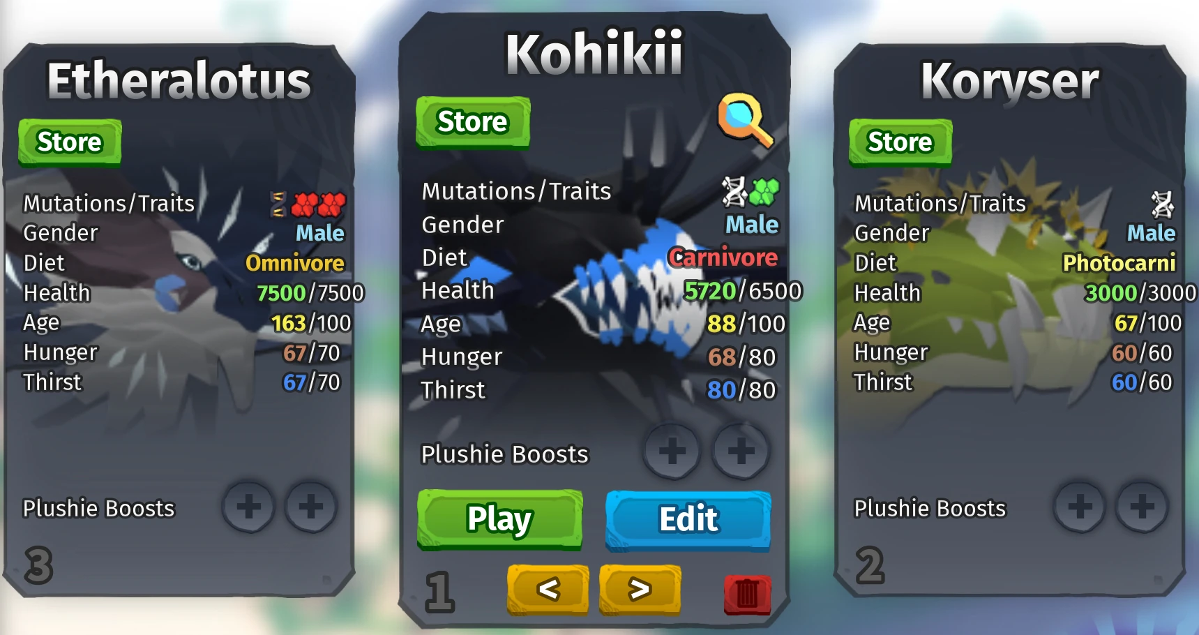 selling muts (repost kinda) (blossom, harvest, overgrown, glowtail) and ...