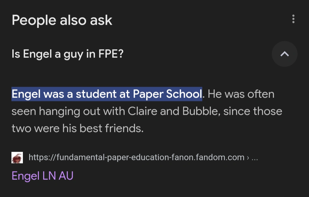 I looked up fpe Engel and saw this- | Fandom