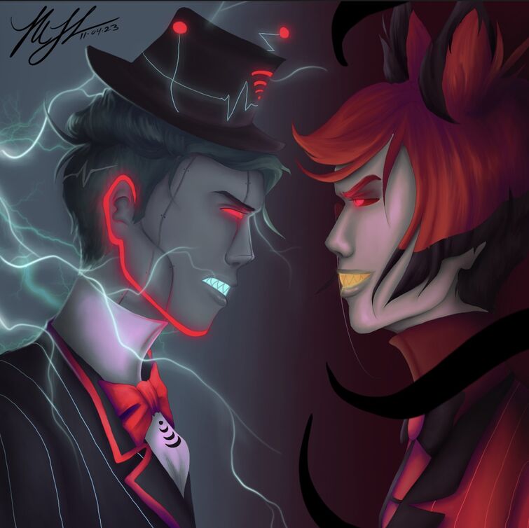 Vox Vs Alastor Drawing Fandom