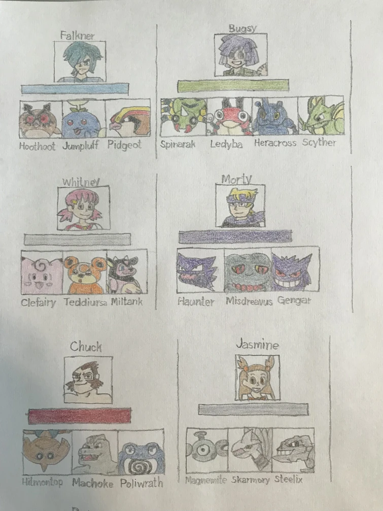 Altered teams for Johto Gym Leaders | Fandom