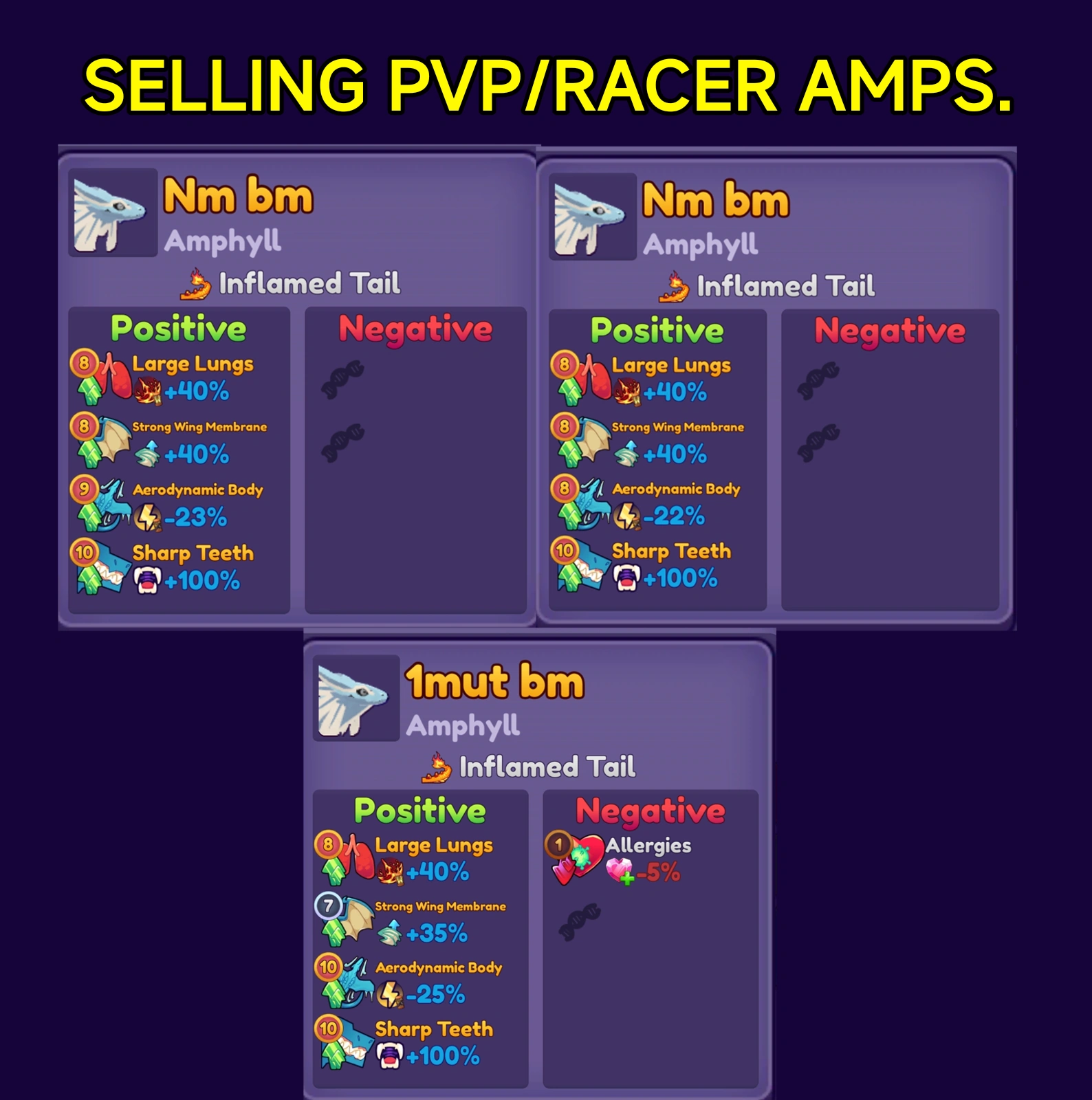 *Sob* Would you be interested in these? (Pricing em at 40-150k from how ...