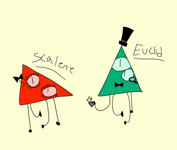 Give me your interpretations of what Euclid and Scalene Look like, GO ...