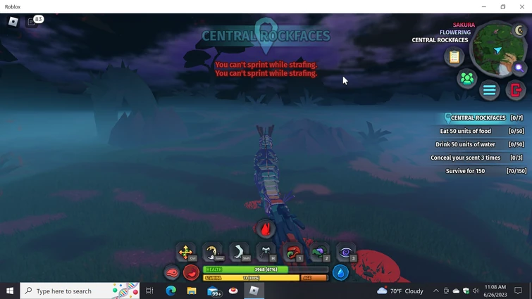 What does you cant sprint while strafing mean? | Fandom