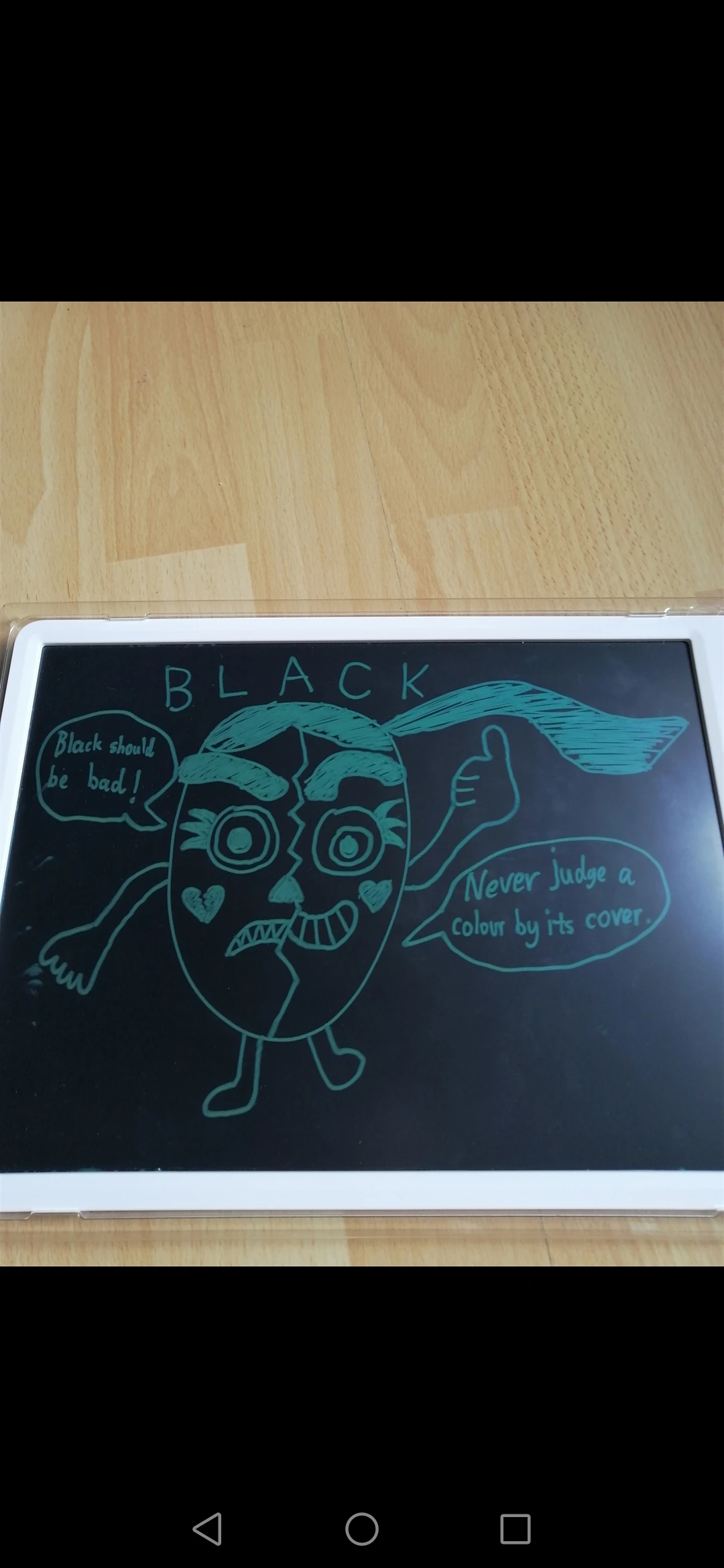 My fanmade Black is like 2 different people, one is good and one is bad ...