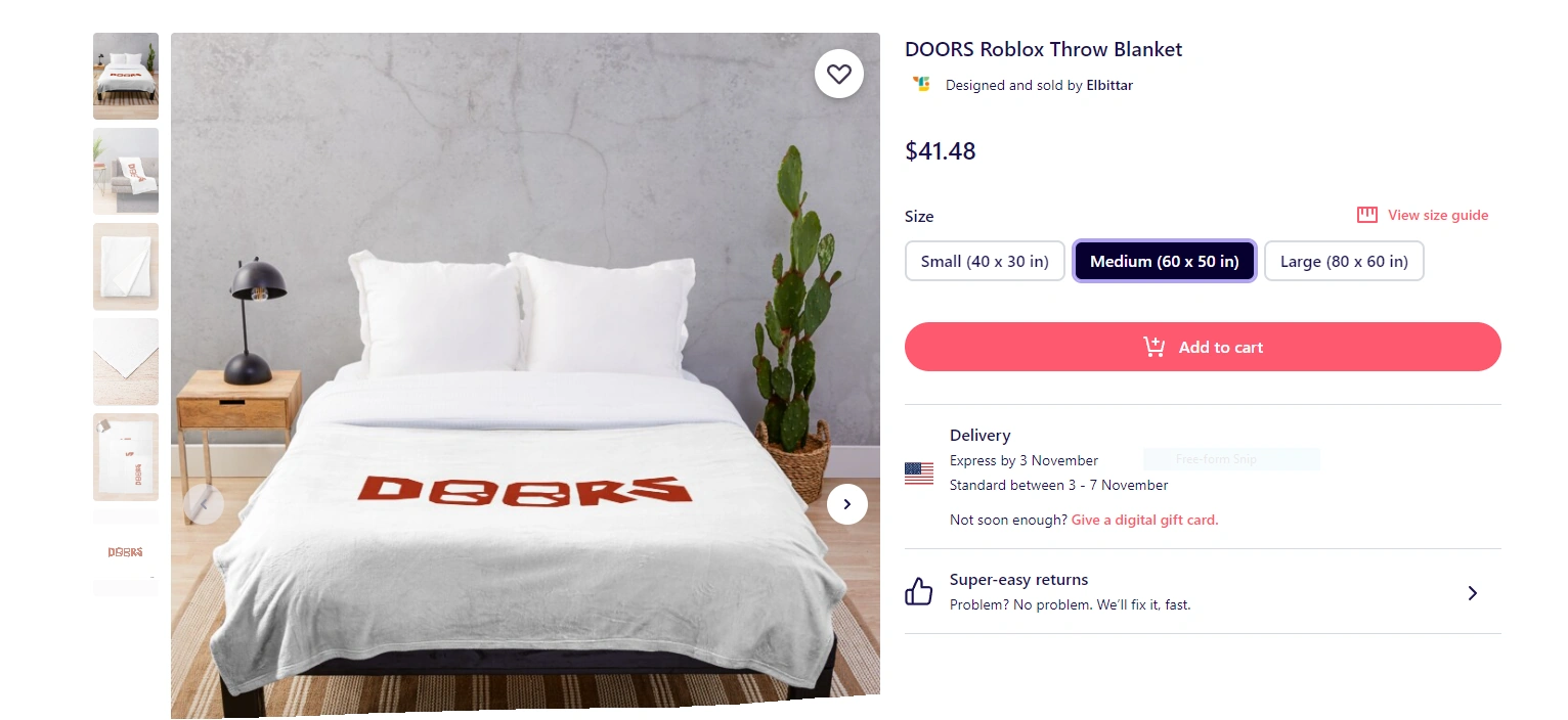 doors bed sheets lol *redbubble* | Fandom