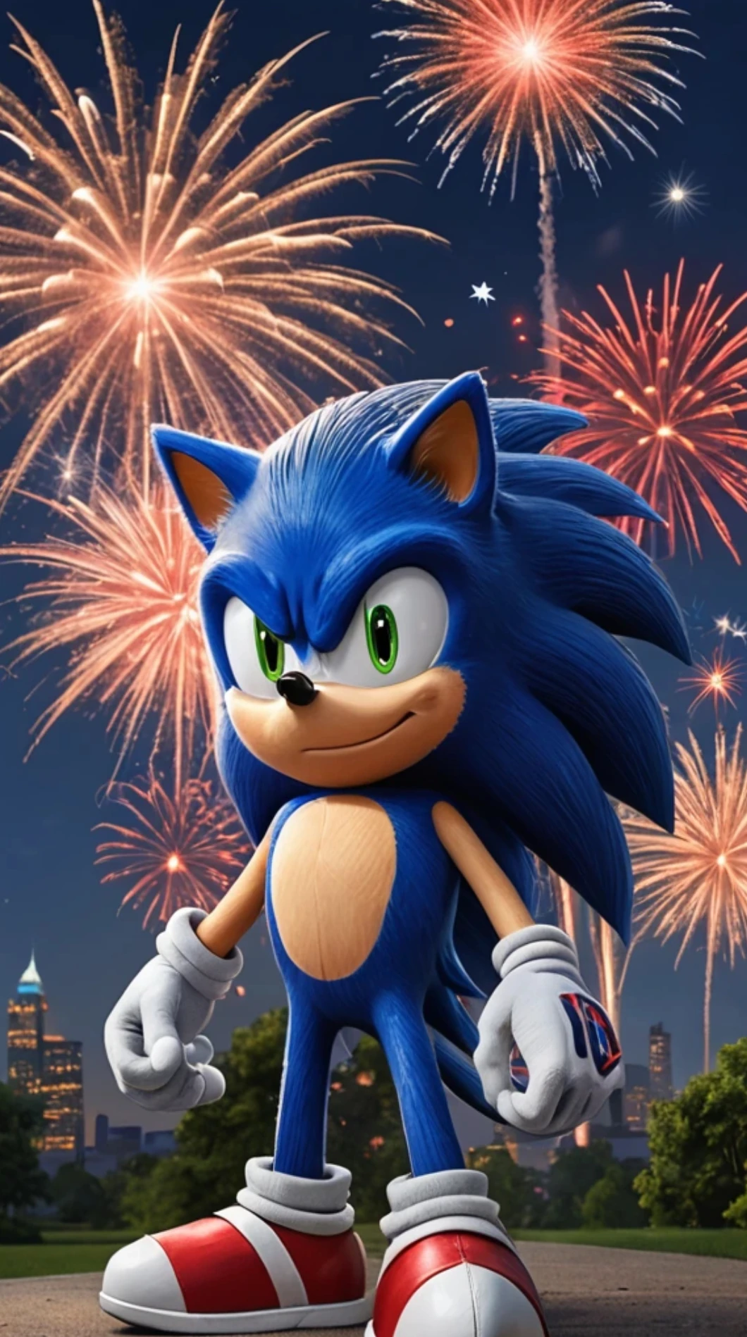 AI art: Sonic and fireworks | Fandom