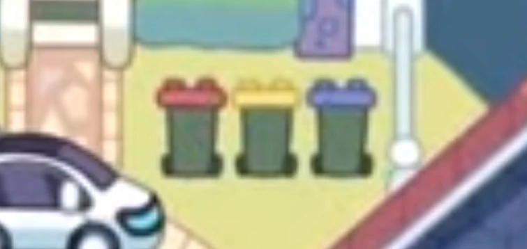I never really noticed the three bins. What's the blue one for? | Fandom